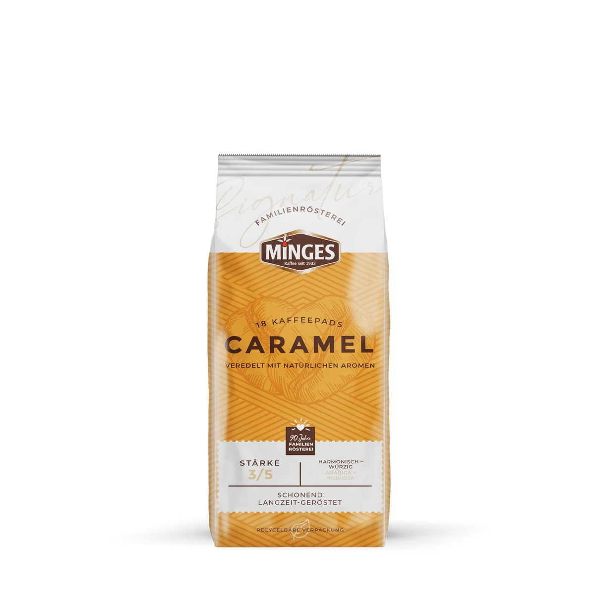 Minges Café Aroma Caramel, coffee pods (18 coffee pods, 126 g) – Minges ...