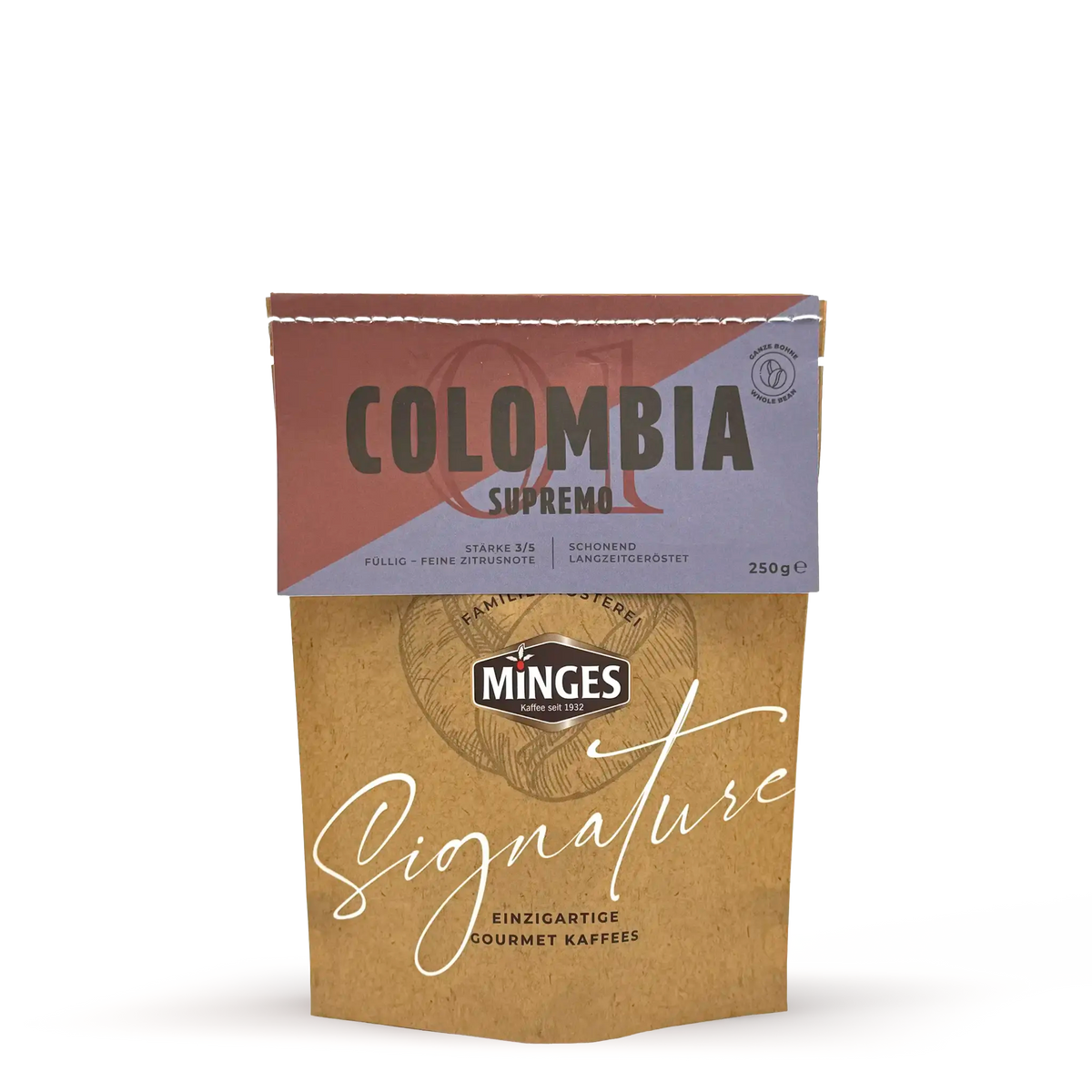 Minges Signature Colombia Supremo (RFA) (whole bean, 250 g) – Minges ...